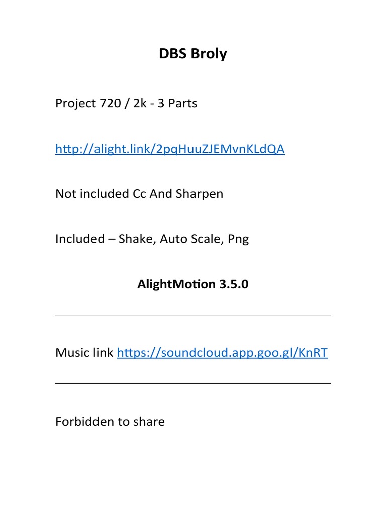 Project Files DBS Broly | PDF