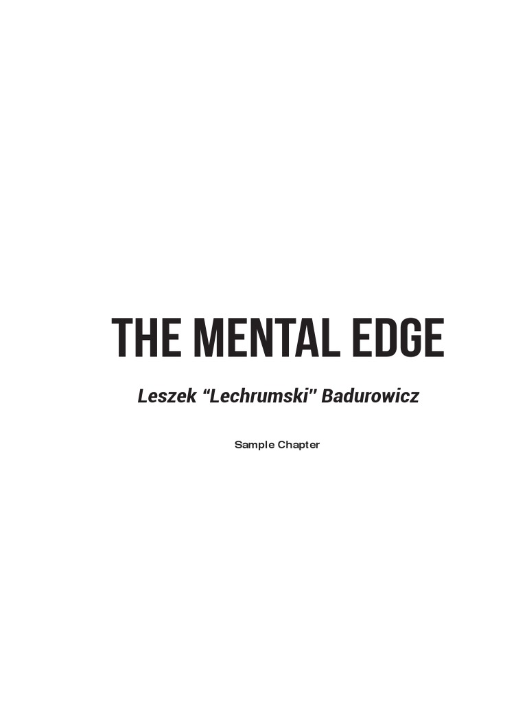 The Mental Edge Sample Pdf Time Management Professional Skills