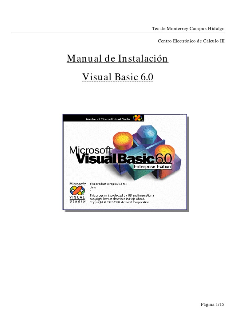 Manual de Instalacin de Visual Basic | PDF | Microsoft Visual Studio ...