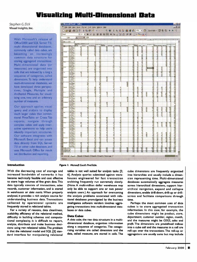 Visualizing Multi-Dimensional Data | PDF | Relational Model | Microsoft ...