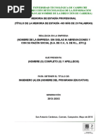 Formato de Tesina Actualizado | PDF | Fabricación e ingeniería | Business
