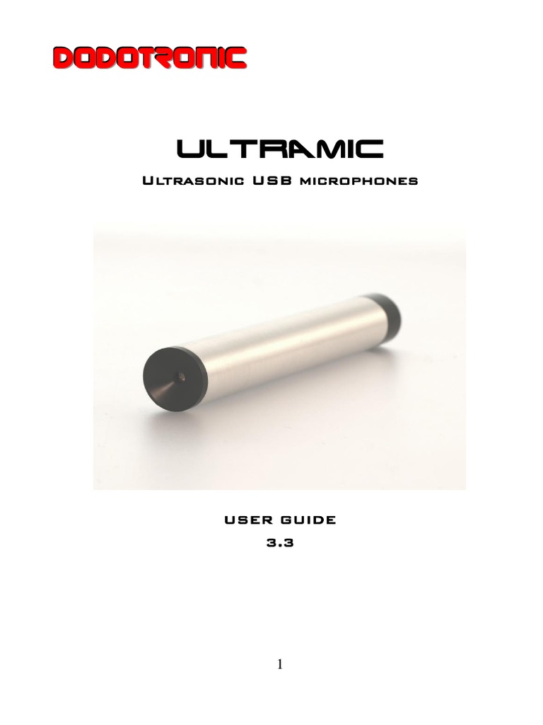 Ultramic User Guide-1 | PDF | Ultrasound | Usb