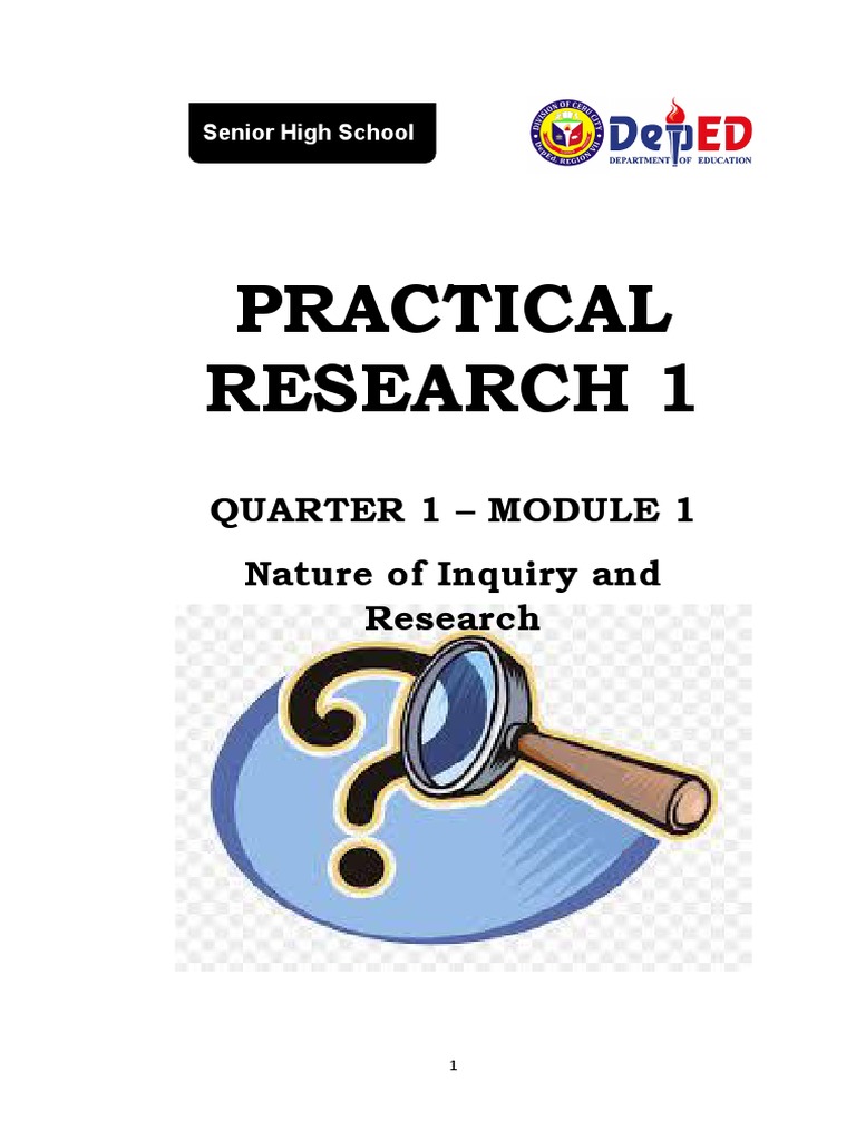Practical Research 1 Q1M1 | PDF | Qualitative Research | Quantitative Research
