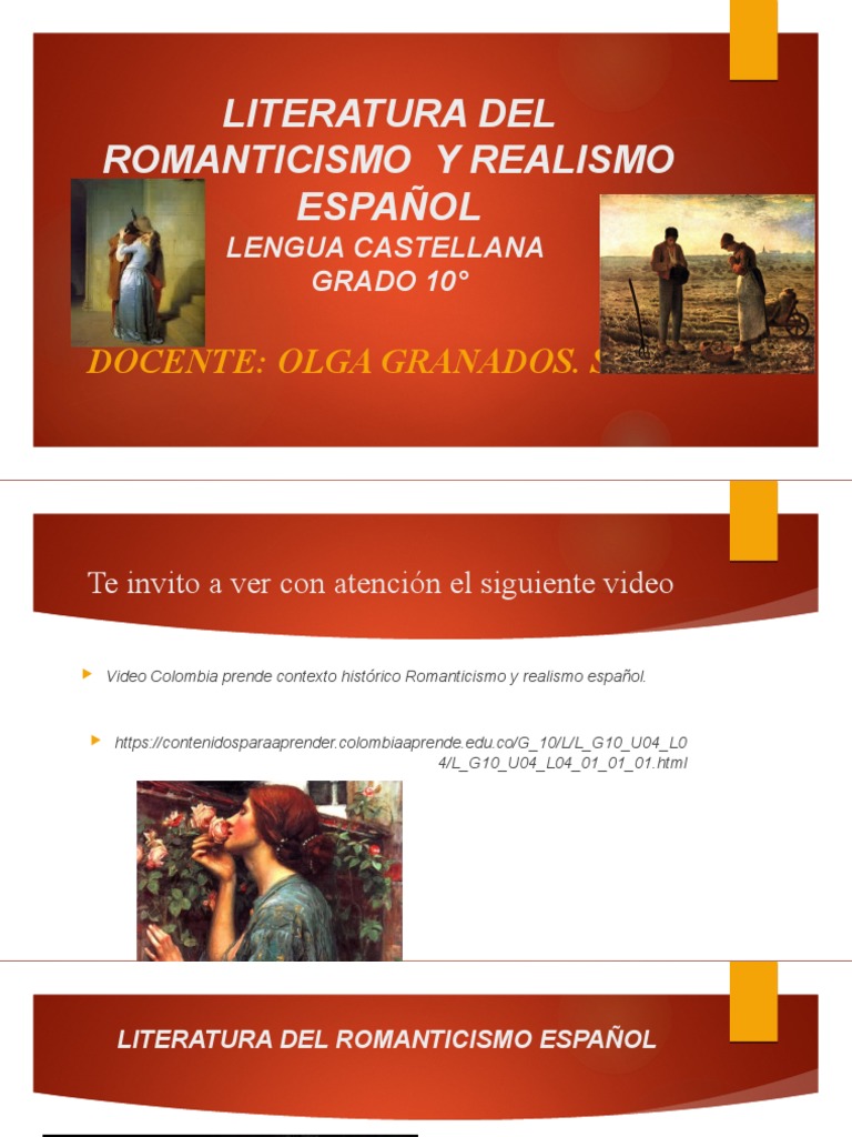 Literatura del Romanticismo y Realismo | PDF | Realismo literario ...