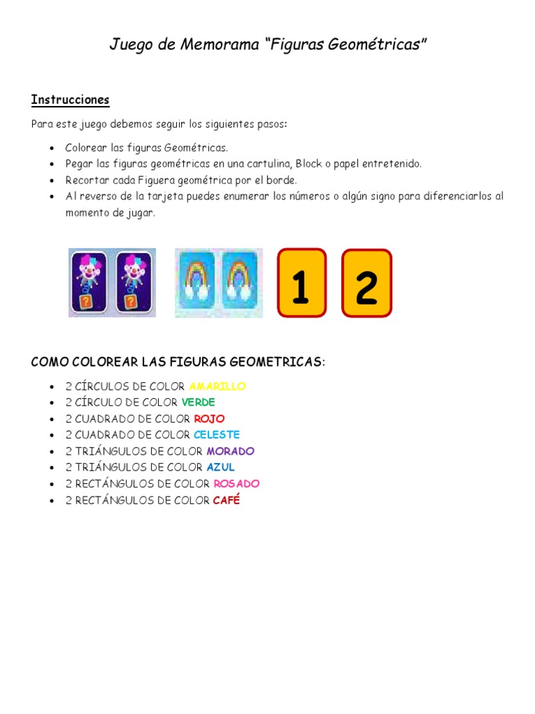 Juego de Memorama | PDF | Cocina, comidas y vino