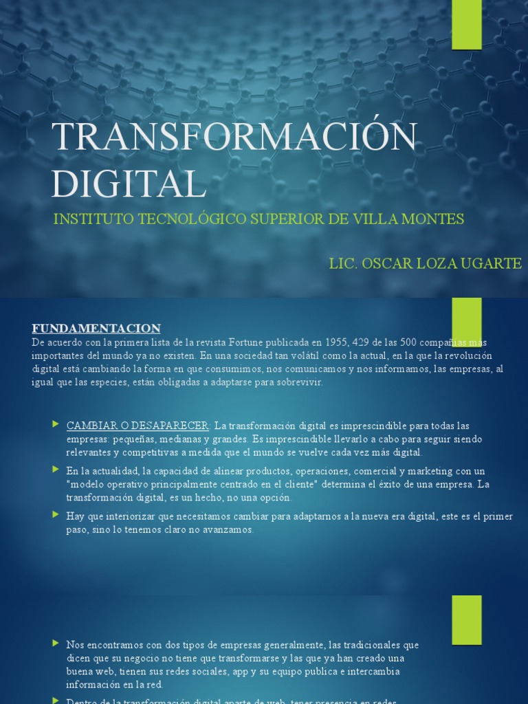 Transformación Digital | PDF | Marketing | Iniciativa empresarial