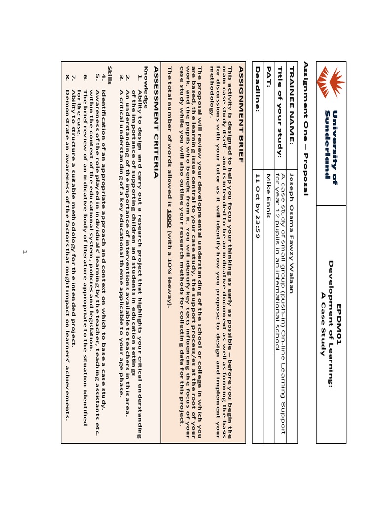 annotated-EDPM01 Proposal Proforma 2020-21 | PDF | Learning | Educational Technology
