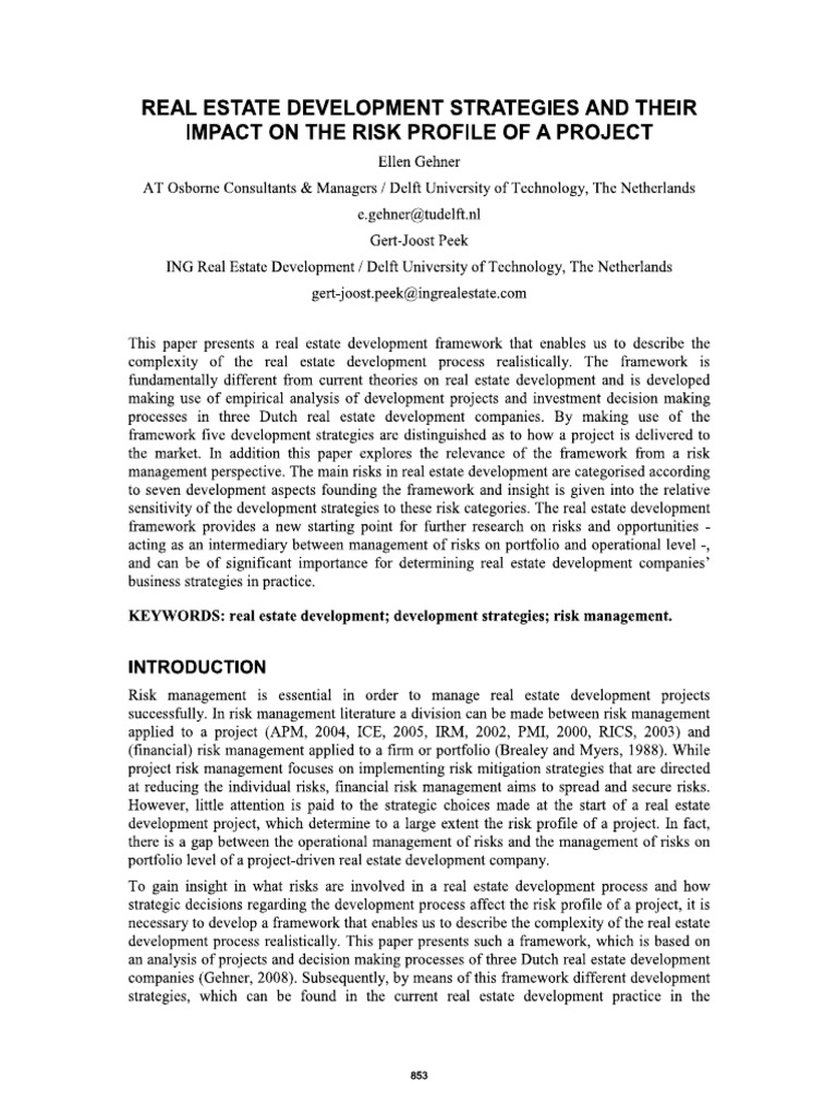 Real Estate Development | PDF