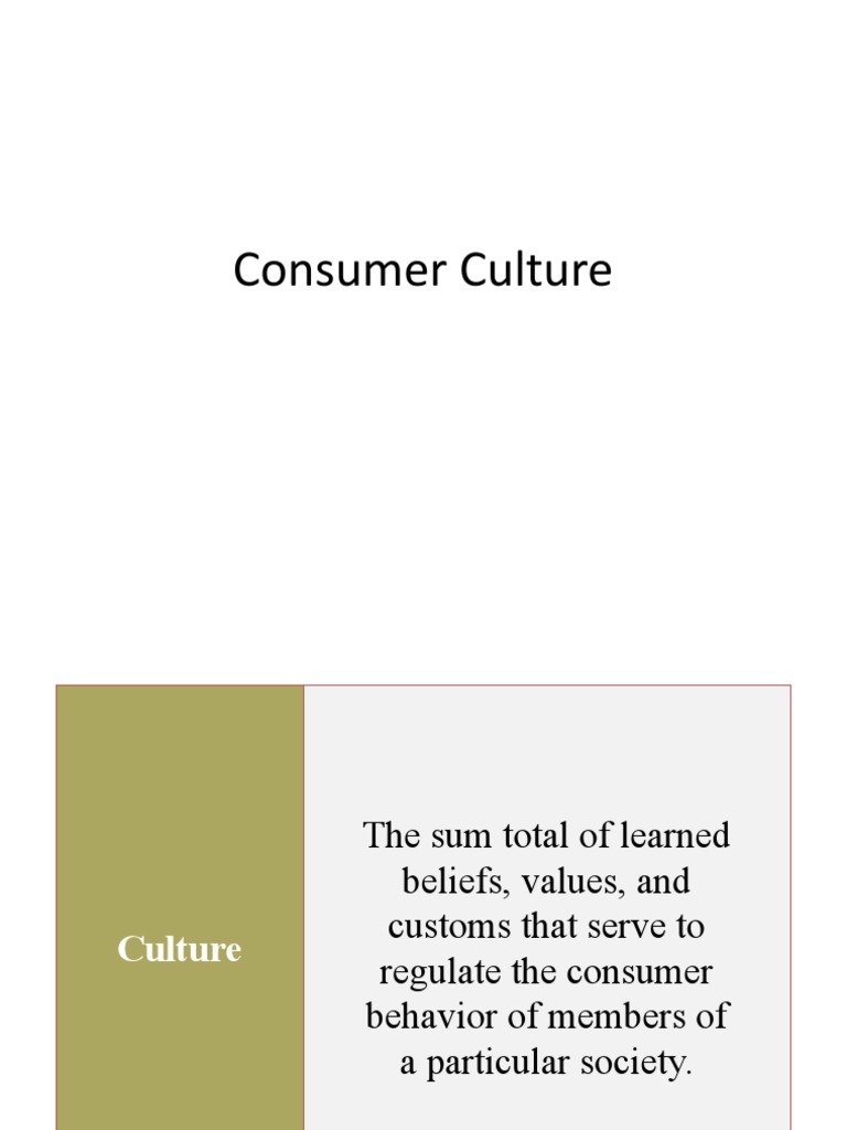 Consumer Culture | PDF | Rituals | Learning
