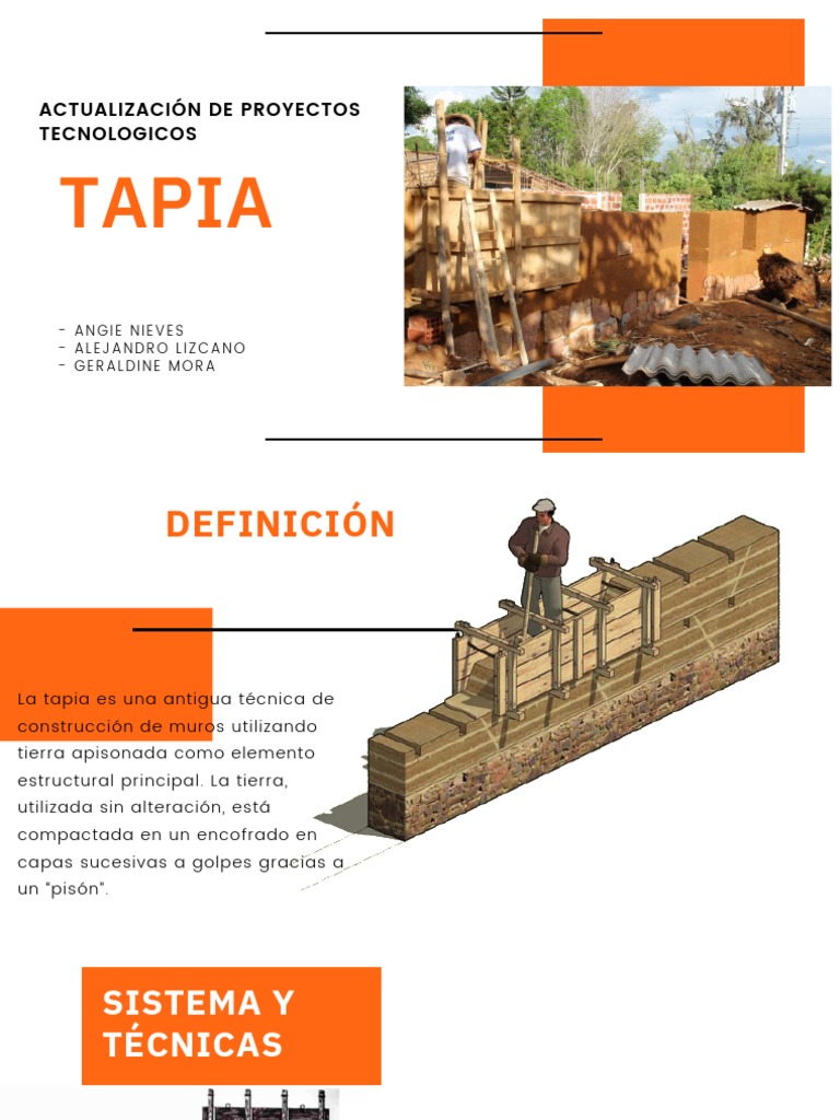 Definición y Construcción de Tapias | PDF | Materiales de construcción ...