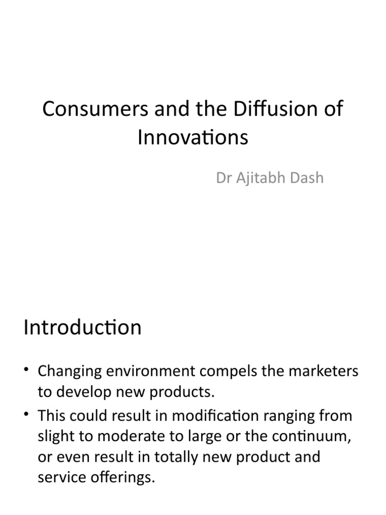 Consumers and The Diffusion of Innovations | PDF | Business Process ...