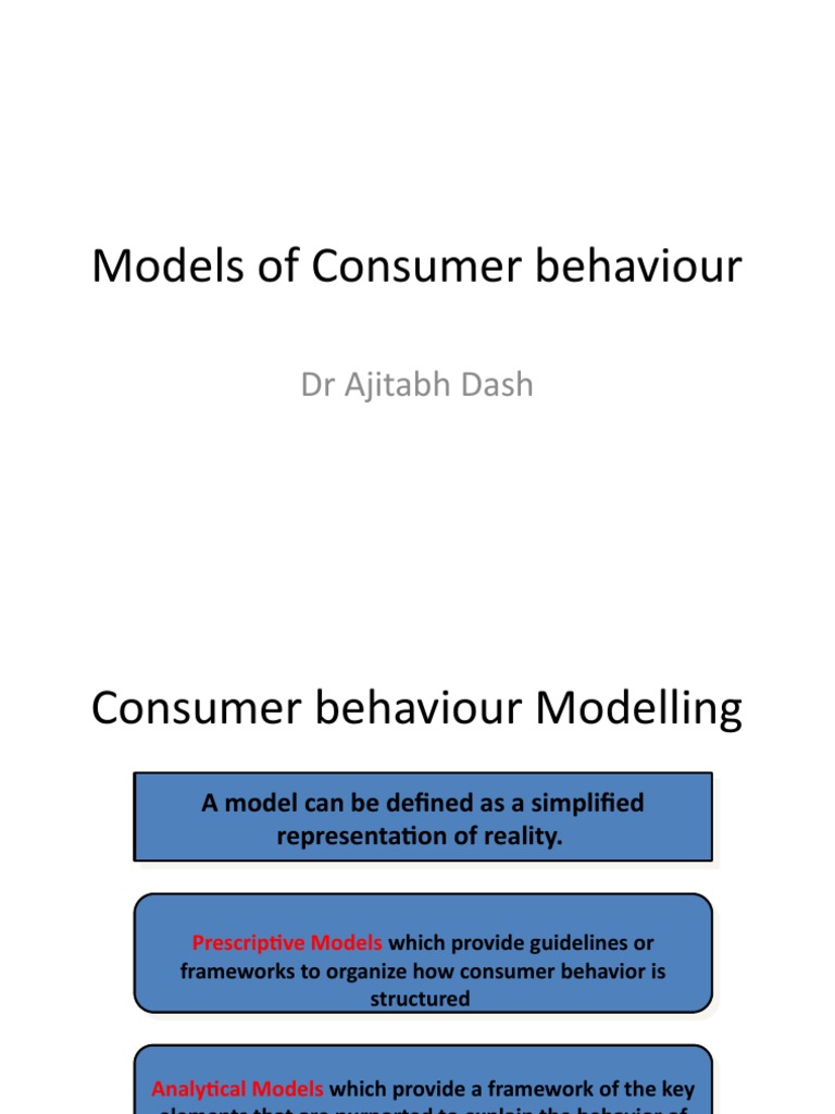 Models of Consumer Behaviour-1 | PDF | Consumer Behaviour | Decision Making