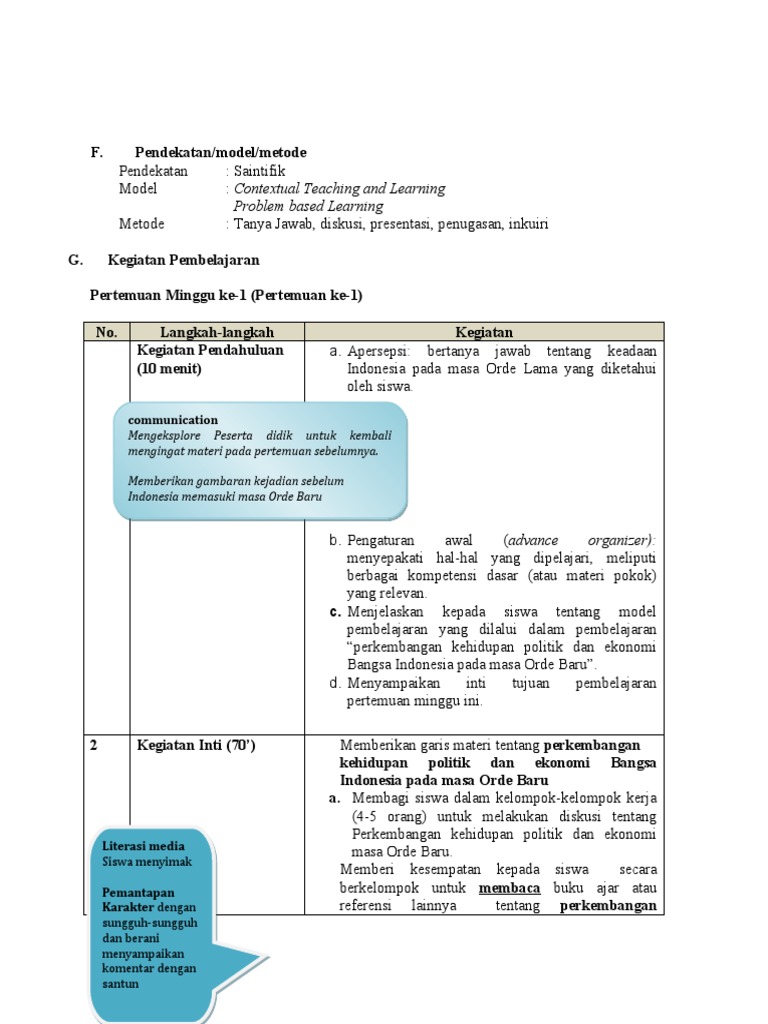 Contoh Sintak PBL | PDF