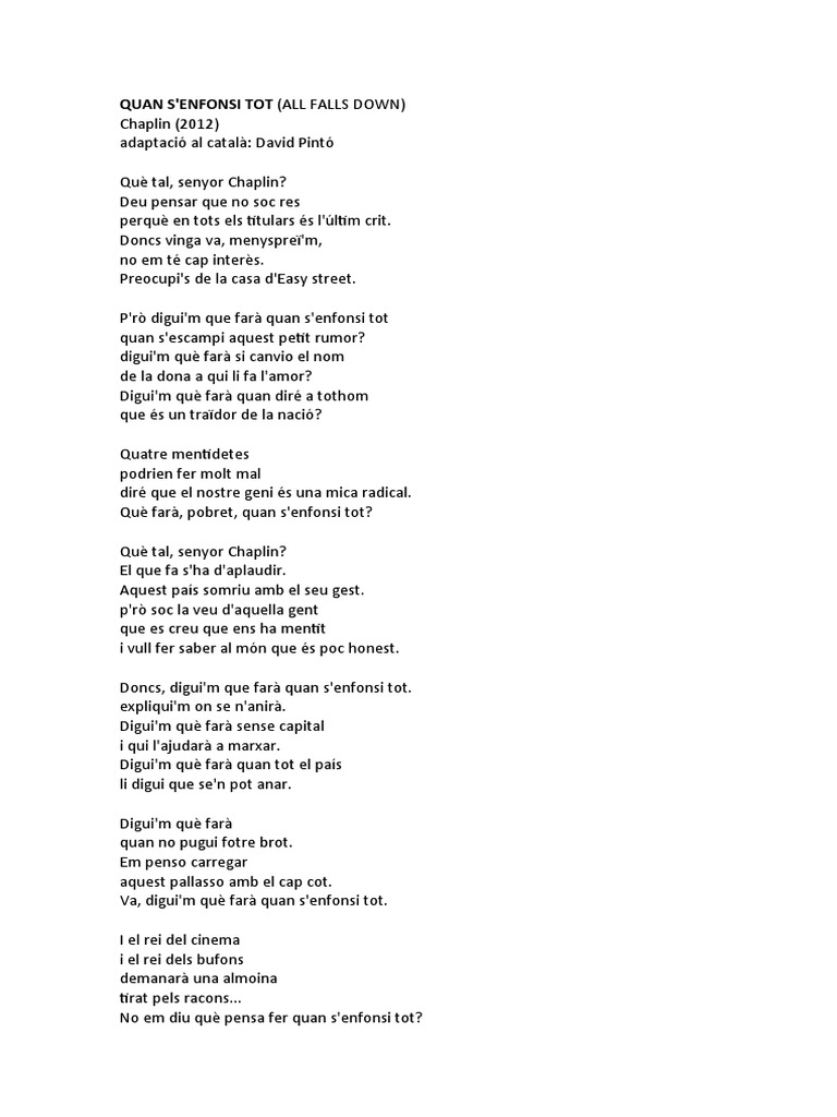 All Falls Down | PDF