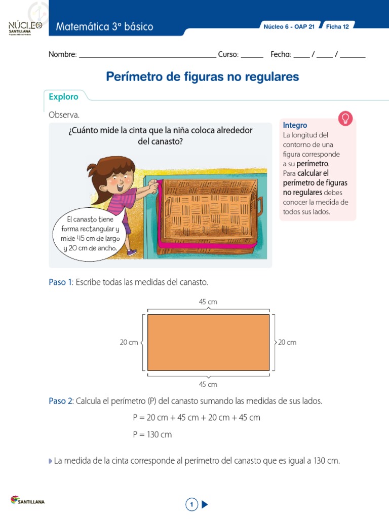 Perímetro de Figuras No Regulares | PDF | Triángulo | Matemática Elemental