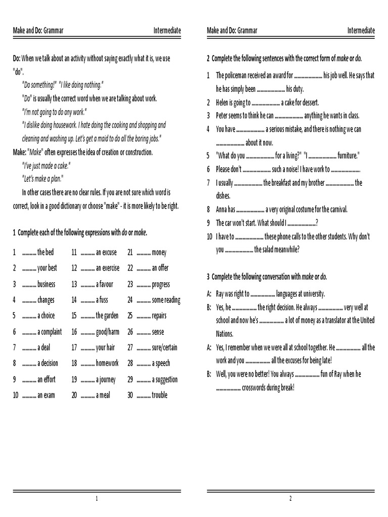 Make Do | PDF | Games & Activities | Language Arts & Discipline