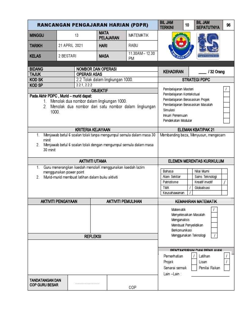 Contoh RPH TS25 | PDF