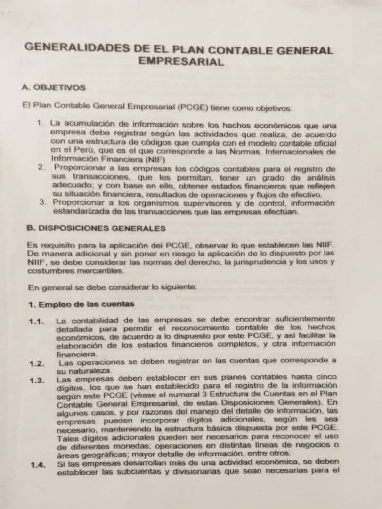 Plan Contable General Empresarial | PDF | Contabilidad | Estado financiero