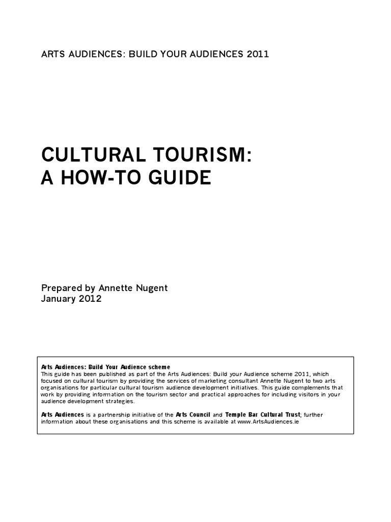 Arts Audiences Cultural Tourism Guide 2012 | PDF | Tourism | Ireland