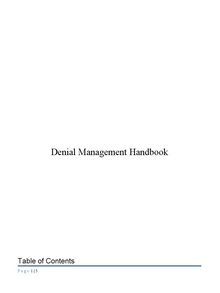 Denial Management Handbook for AR Associates | PDF | Medical Record ...
