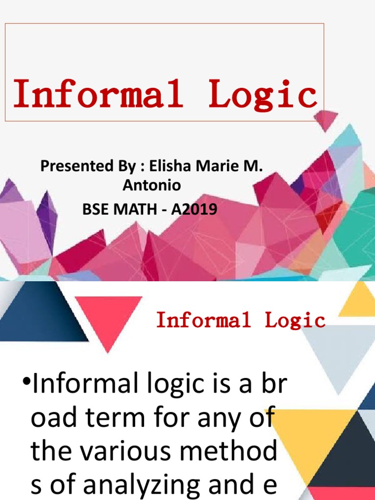 Understanding Informal Logic Basics | PDF