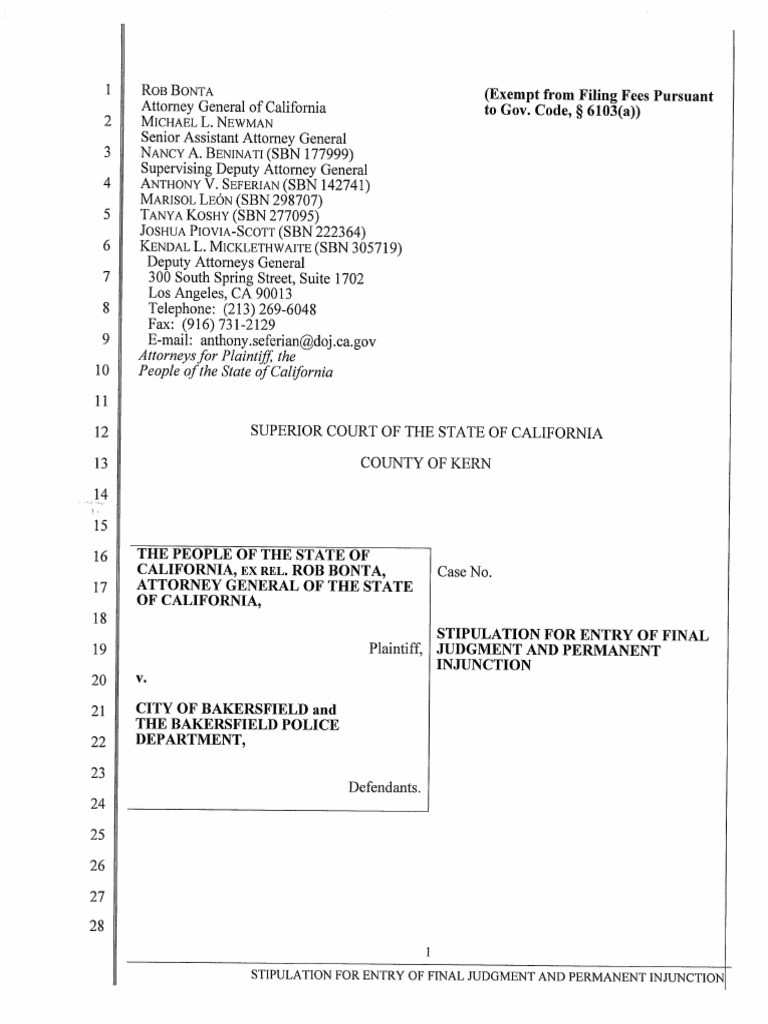 Final BPD Stipulation + Judgment Signed | PDF | United States Law ...