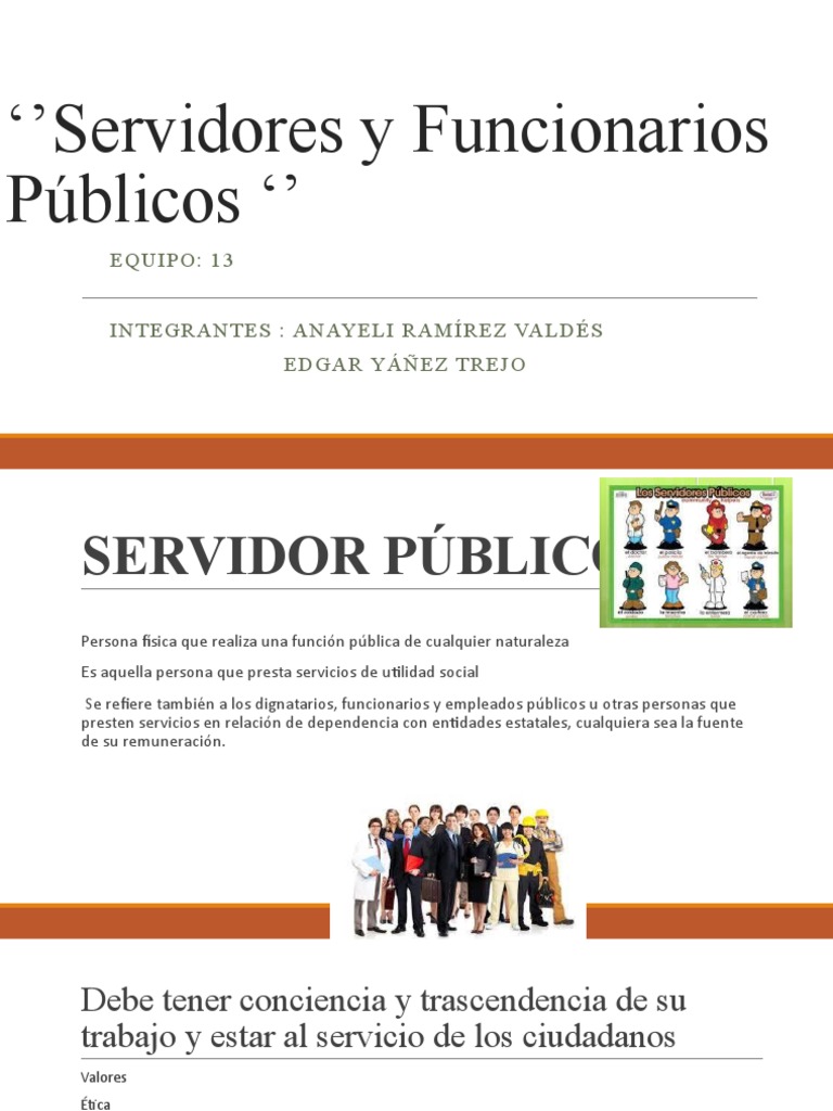 Servidores y Funcionarios Públicos | PDF | Servicio Civil | Estado ...