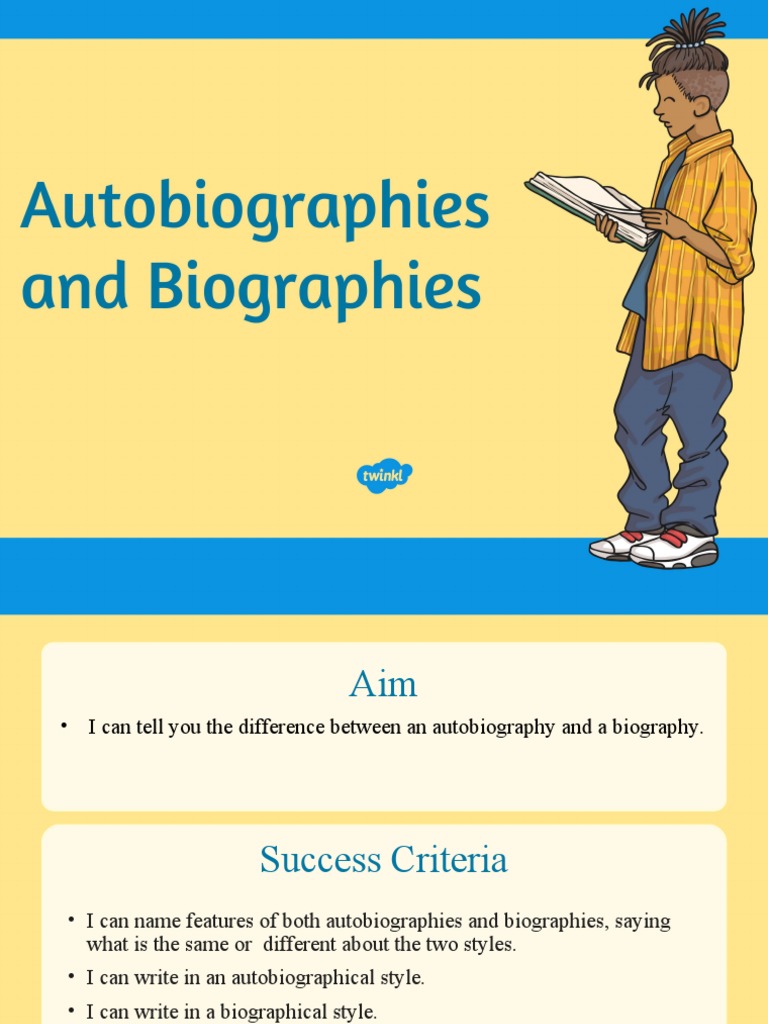 Autobiography and Biography Powerpoint | PDF | Biography | Autobiographies