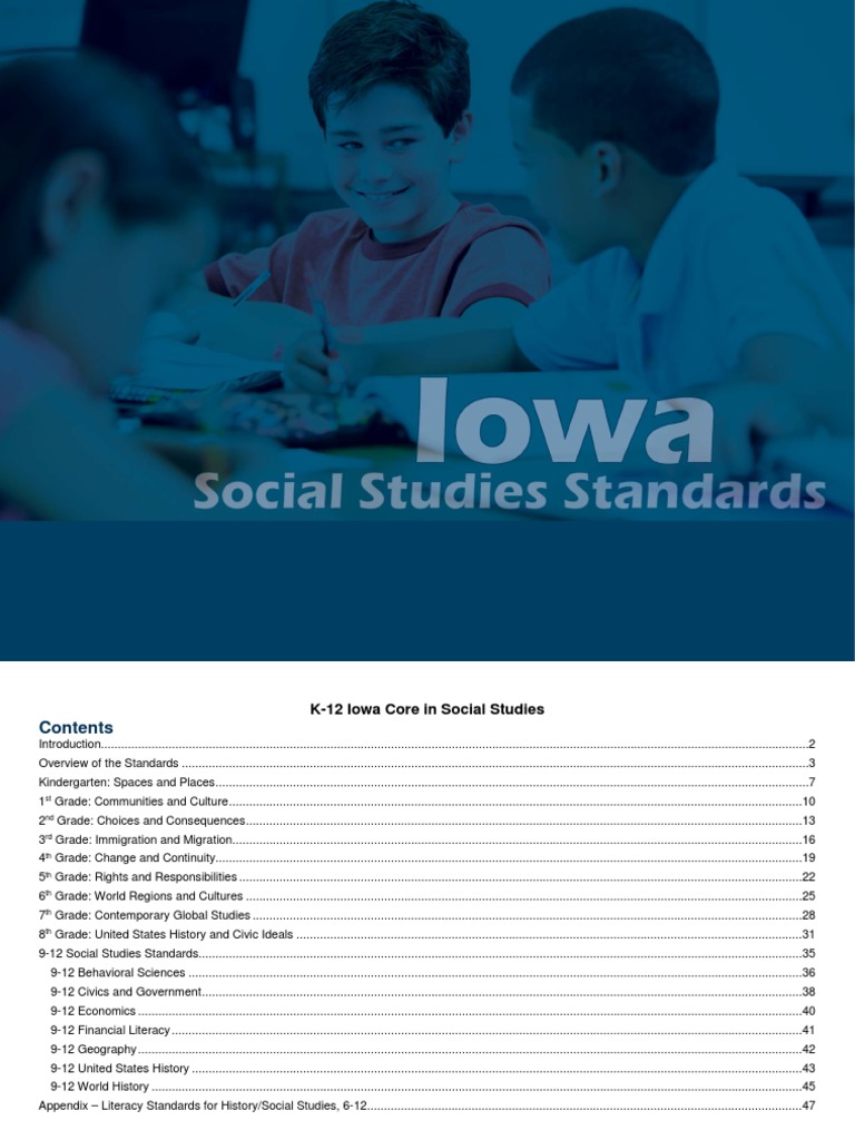 Iowa's Core Social Studies Standards | PDF | Economics | Community