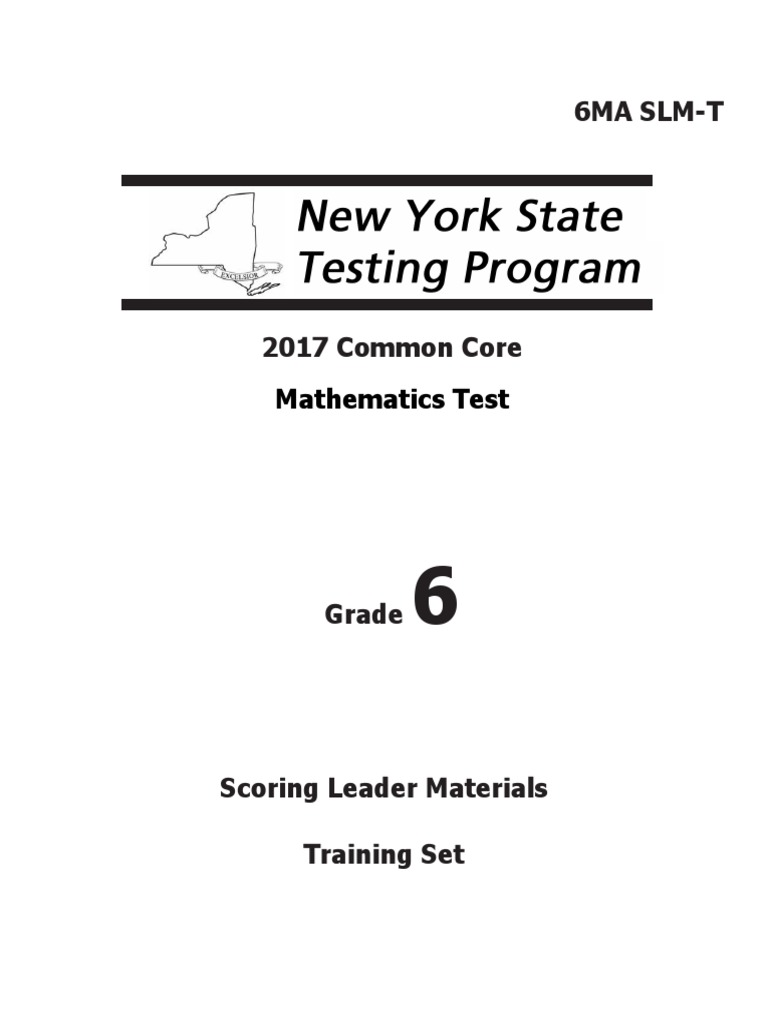2017 Grade 6 Common Core Math Scoring | PDF | Equations | Understanding