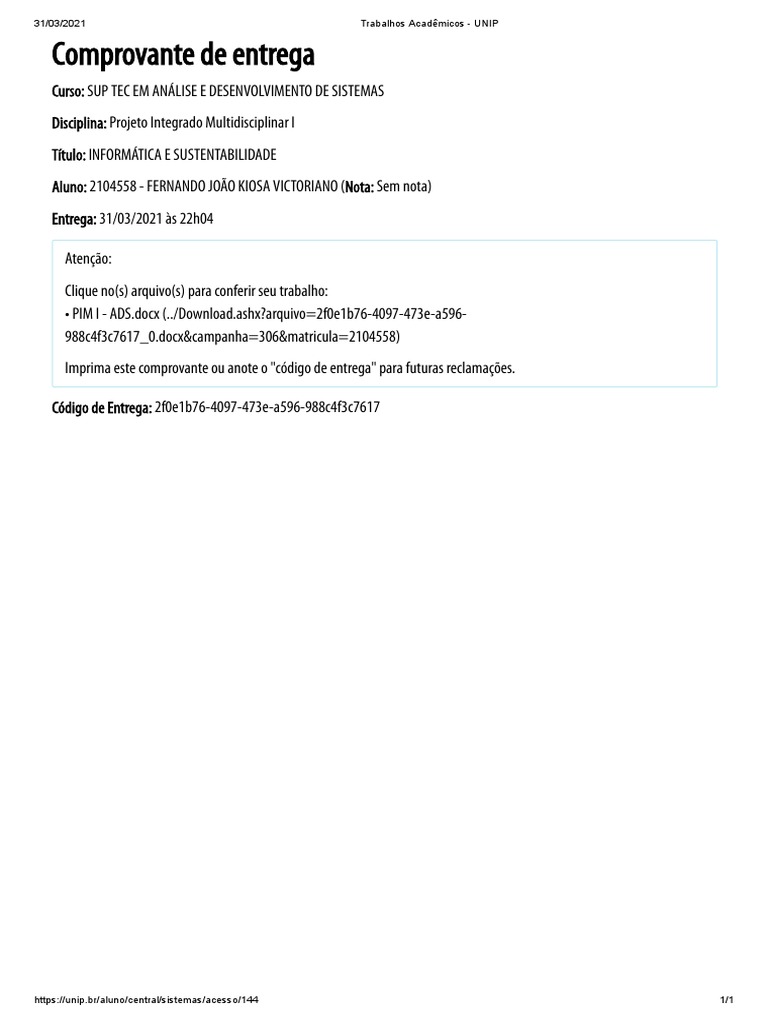 Aluno - Universidade Paulista - UNIP - Ensino Presencial e A Distância ...