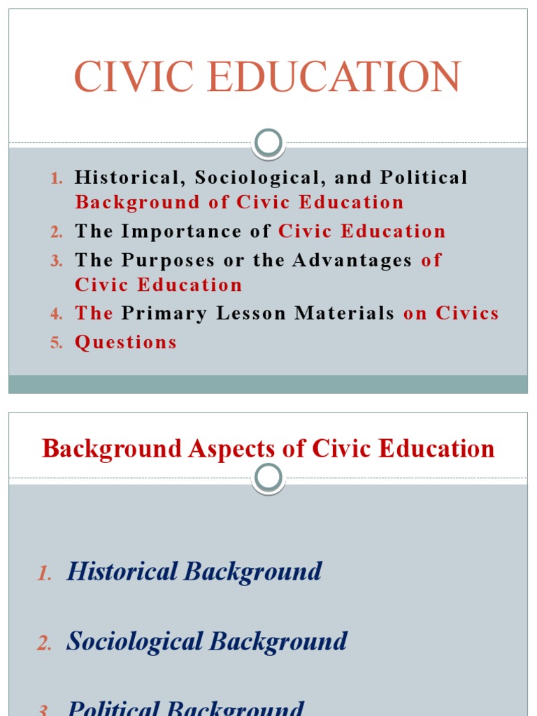 Introduction To Civics Edu | PDF | Civics | Citizenship