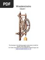 Wooden Clock Design Blueprint | PDF | Pendulum | Gear