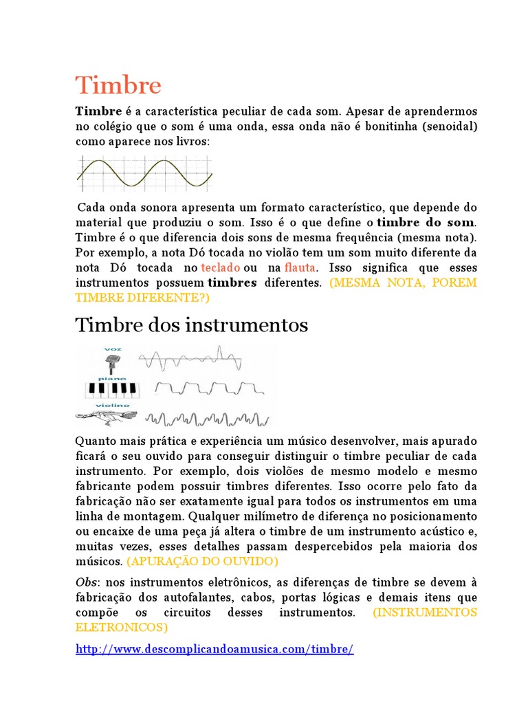 Parâmetros Do Som | PDF