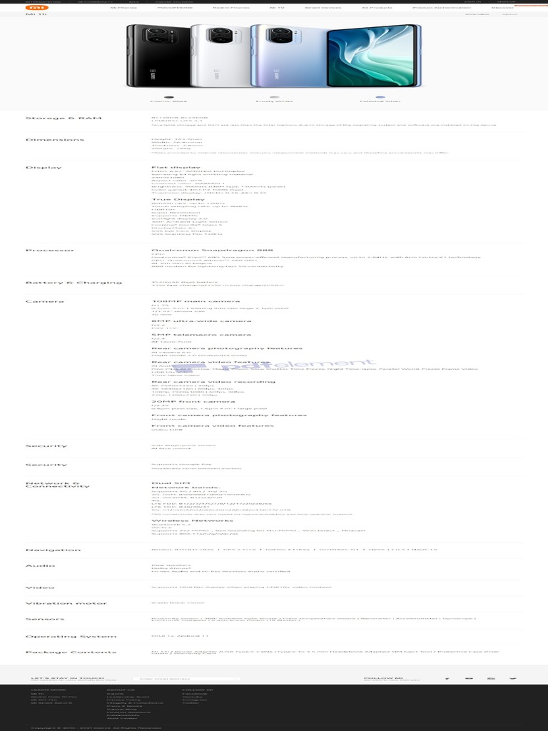 XIAOMI MI 11i | PDF