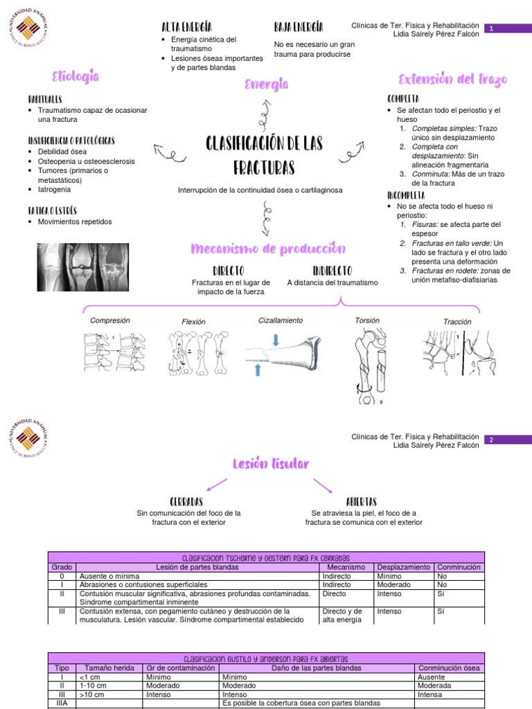 Mapa Clasificación de Las Fracturas | PDF | Hueso | Lesión