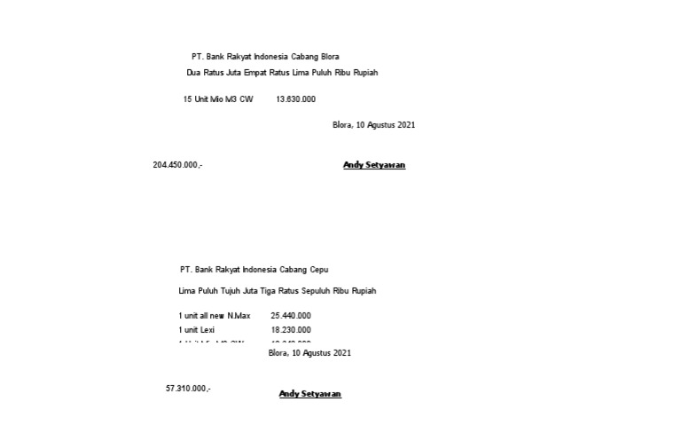 Kwitansi Hijau Pendek | PDF