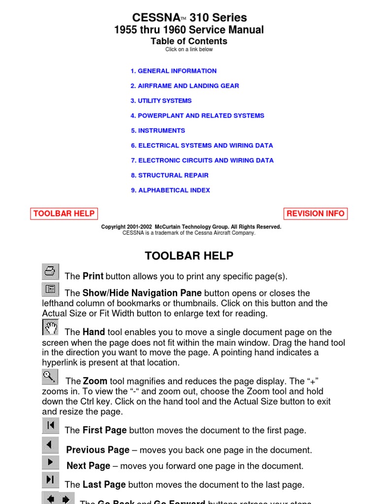 Cessna 310 Service Manual | Download Free PDF | Button (Computing) | Hyperlink