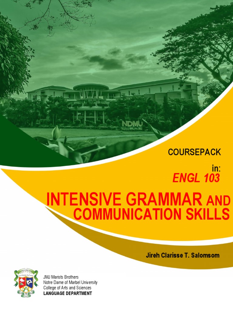 Engl 103 Lesson 1 | PDF | Grammar | English Language