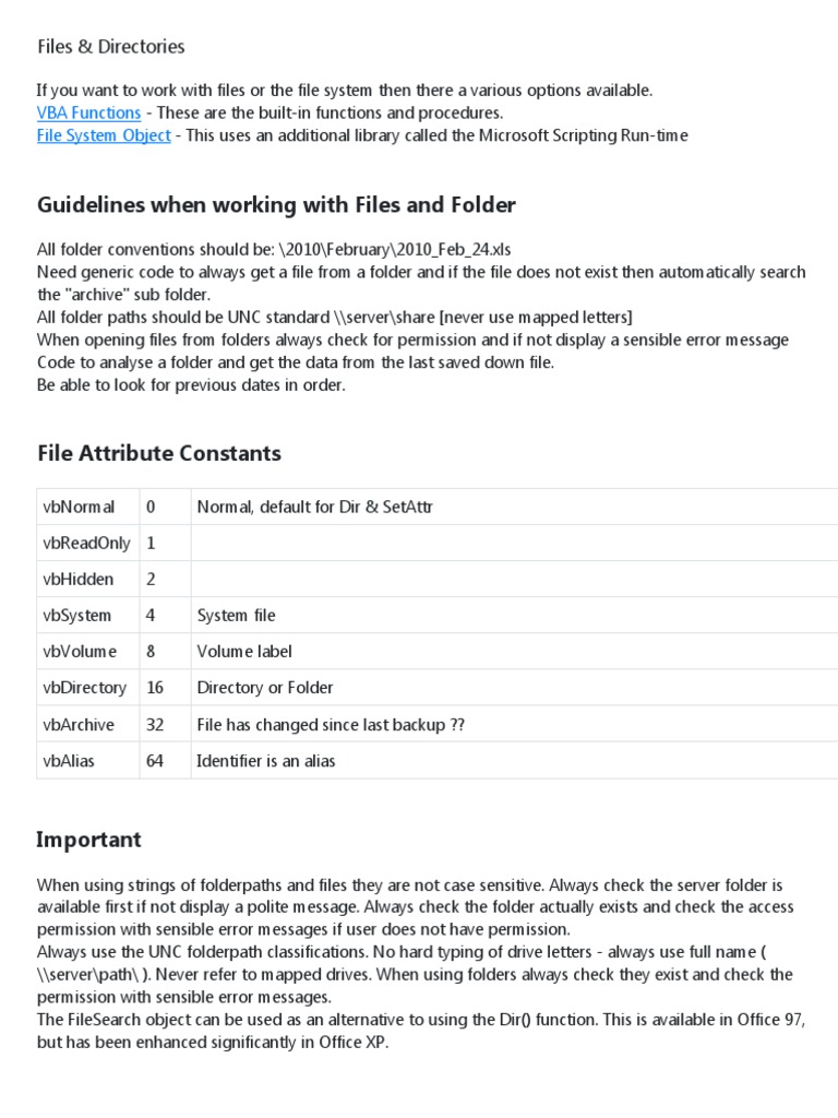 Guidelines When Working With Files and Folder | PDF | Computer File ...