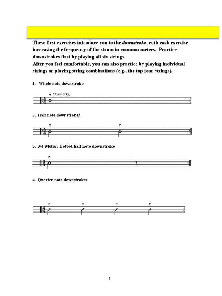 Essential Strumming Patterns Guide | PDF | Musical Compositions | Music ...