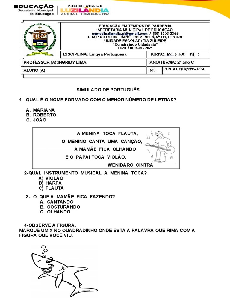 Simulado 2 Ano | PDF