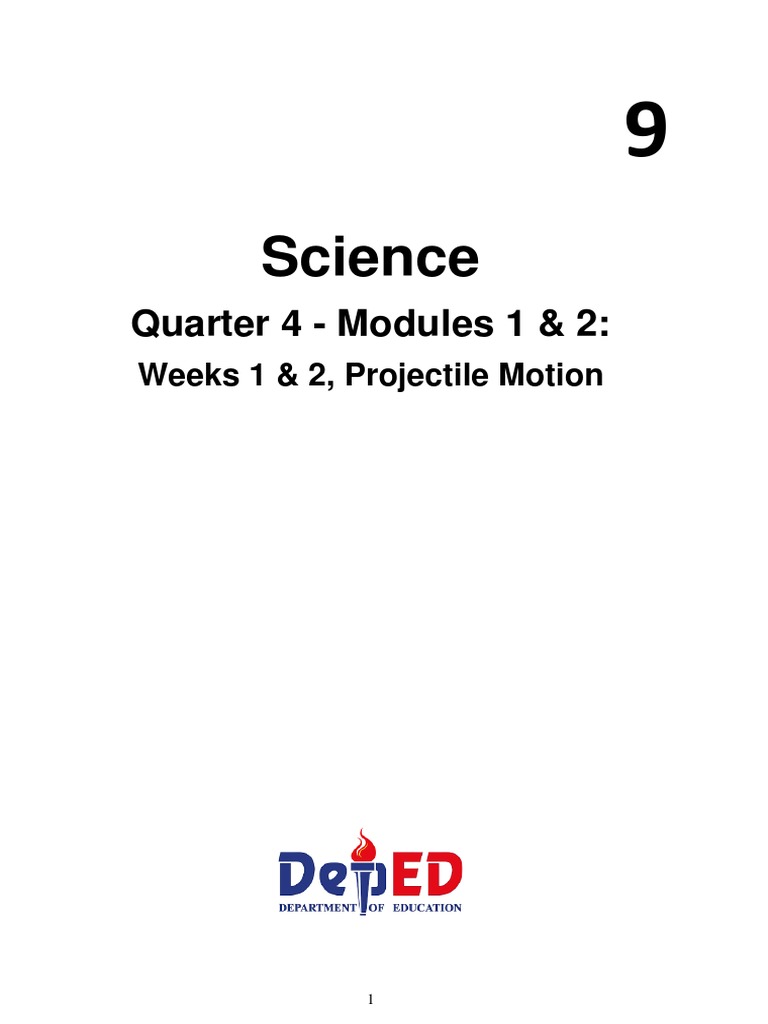 Science 3 Quarter 4 Module 1-2 Projectile Motion | PDF | Trajectory ...