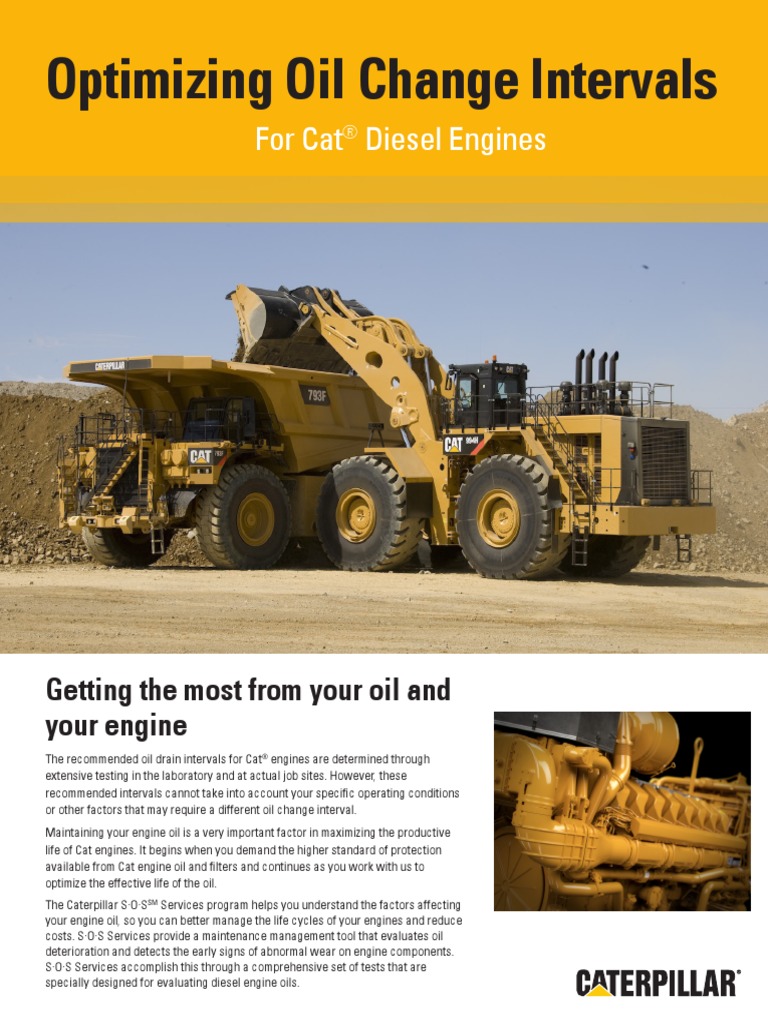 Optimizing Oil Change Intervals: For Cat Diesel Engines | PDF | Motor ...