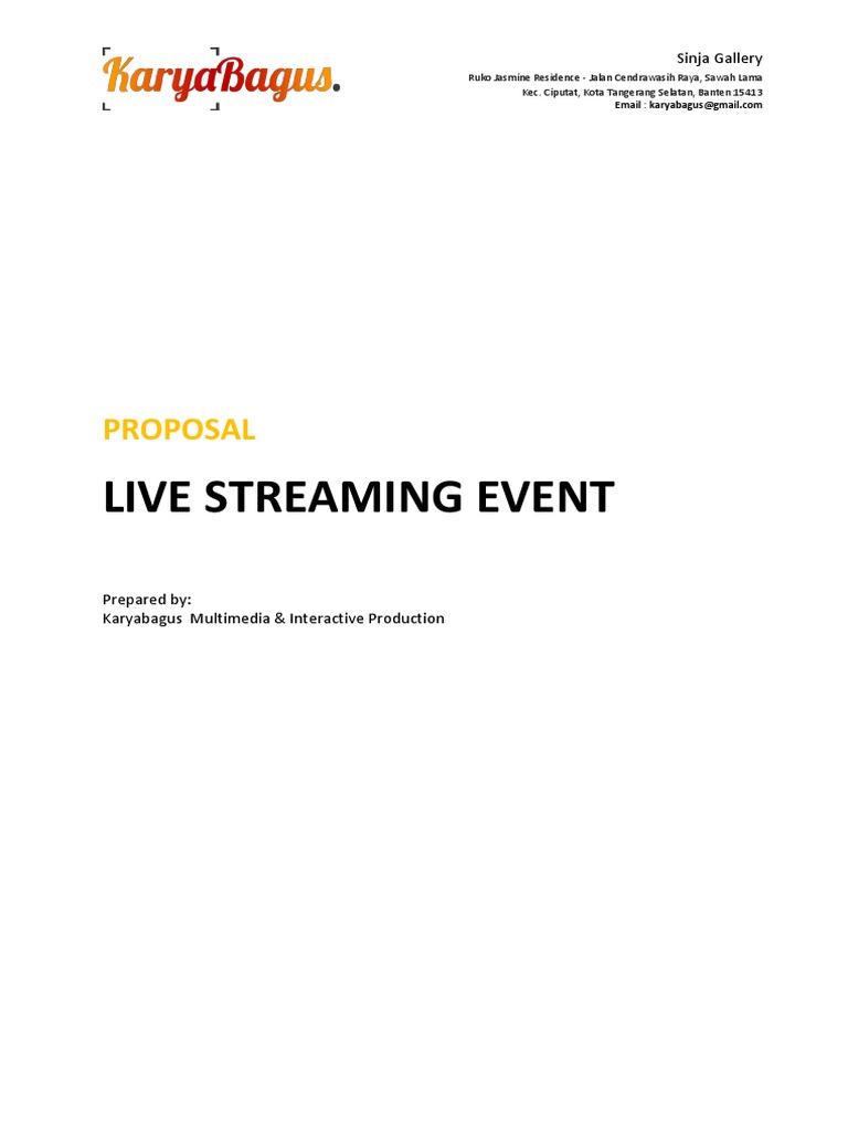 Proposal Live Streaming | PDF