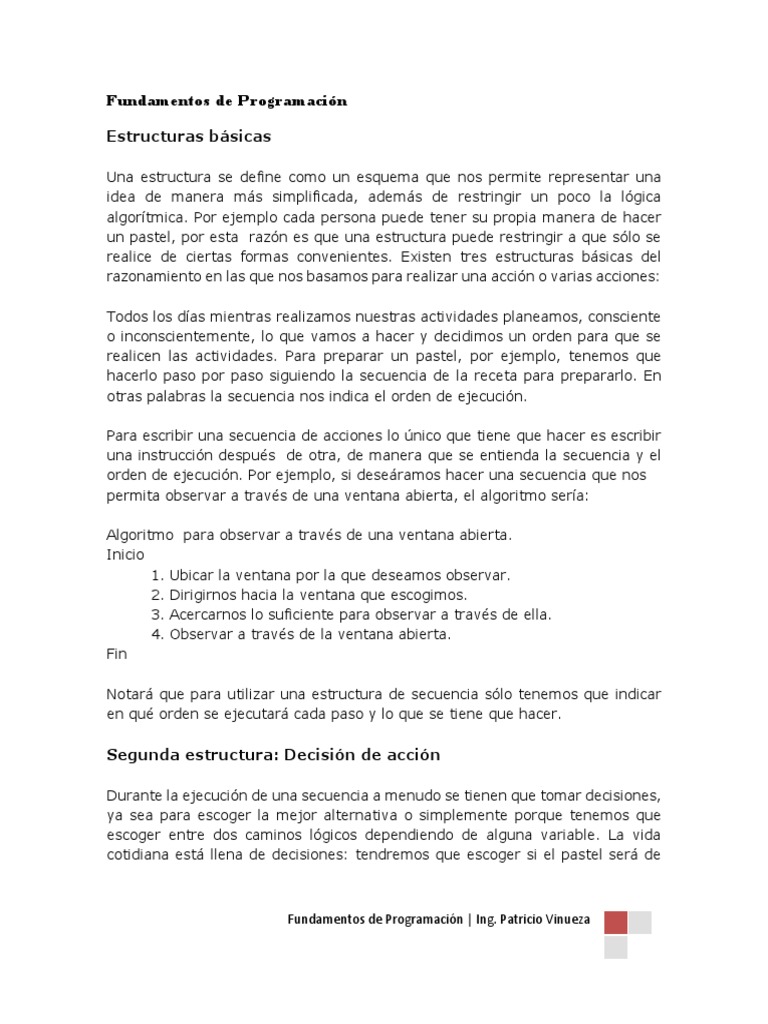 05 Estructuras Basicas - 4226 | PDF | Algoritmos | Programación de ...