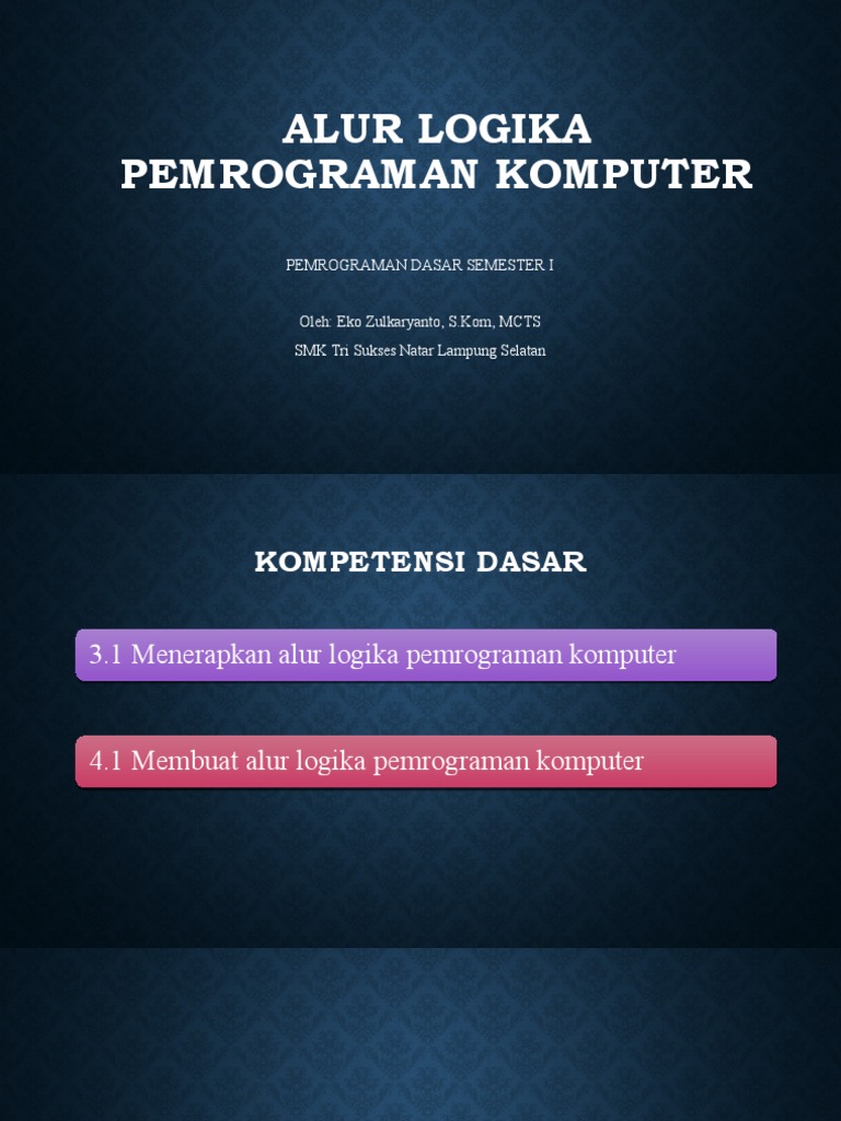 Alur Logika Pemrograman Dasar | PDF