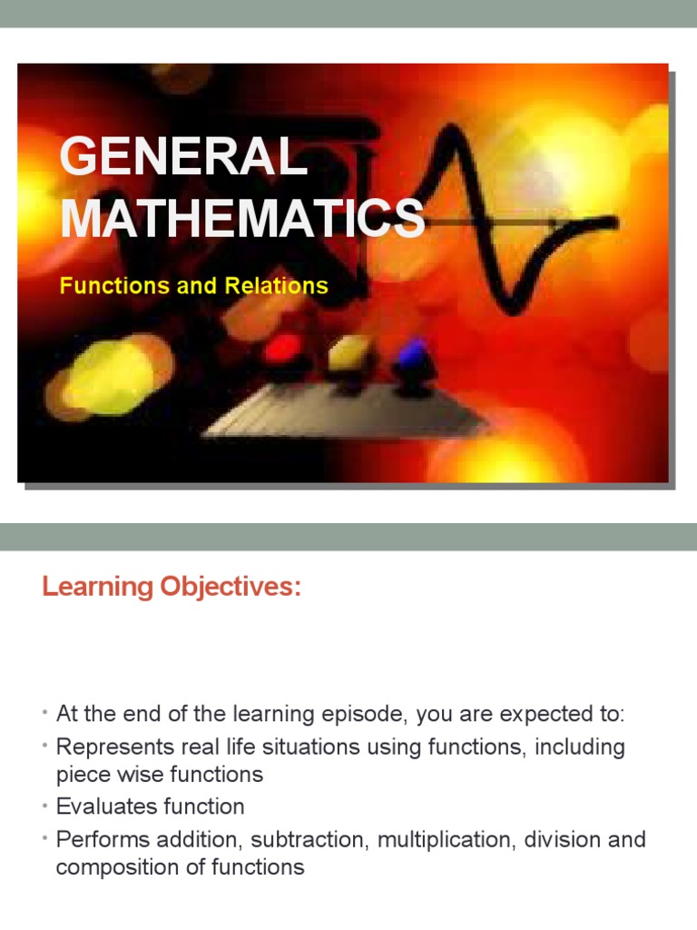 GENMATH PPT Week 1 (Function Relation) | PDF | Function (Mathematics) | Mathematics