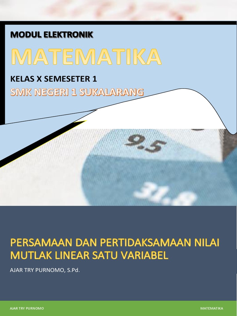 Modul Persamaan Dan Pertidaksamaan Nilai Mutlak Linear Satu Variabel ...