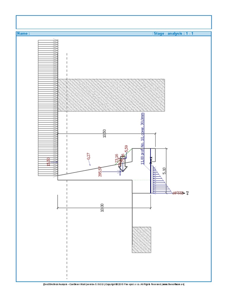 Gambar Dinding Bendung Sayap Kiri R4 | PDF
